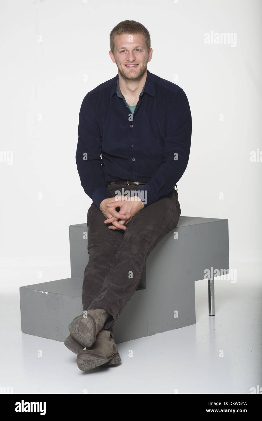 Bo Hansen promoting German ARD TV telenovela 'Rote Rosen' at Briese ...