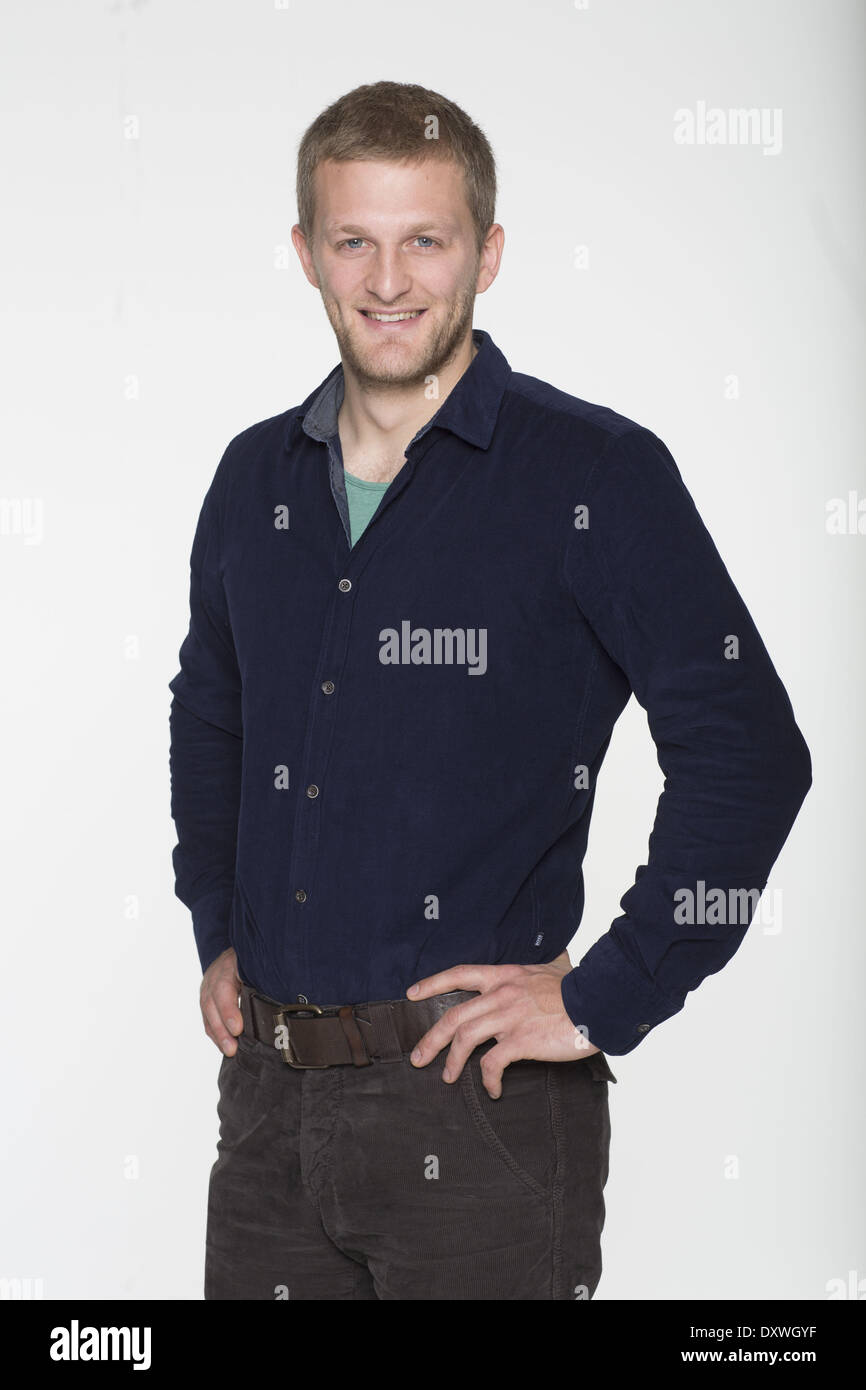 Bo Hansen promoting German ARD TV telenovela 'Rote Rosen' at Briese ...