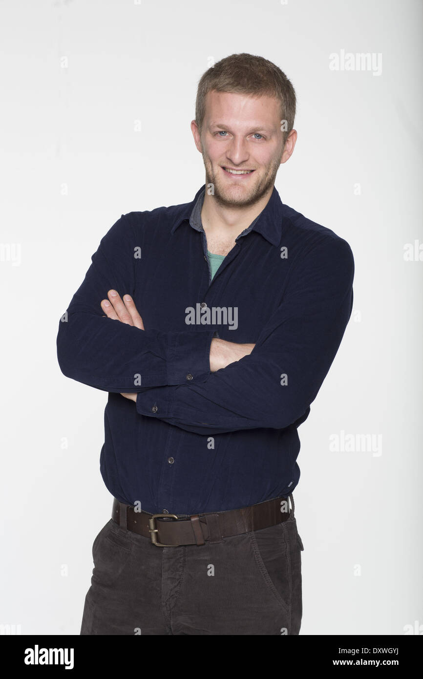 Bo Hansen promoting German ARD TV telenovela 'Rote Rosen' at Briese ...