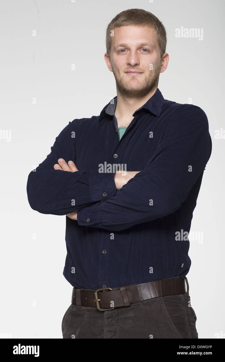 Bo Hansen promoting German ARD TV telenovela 'Rote Rosen' at Briese ...