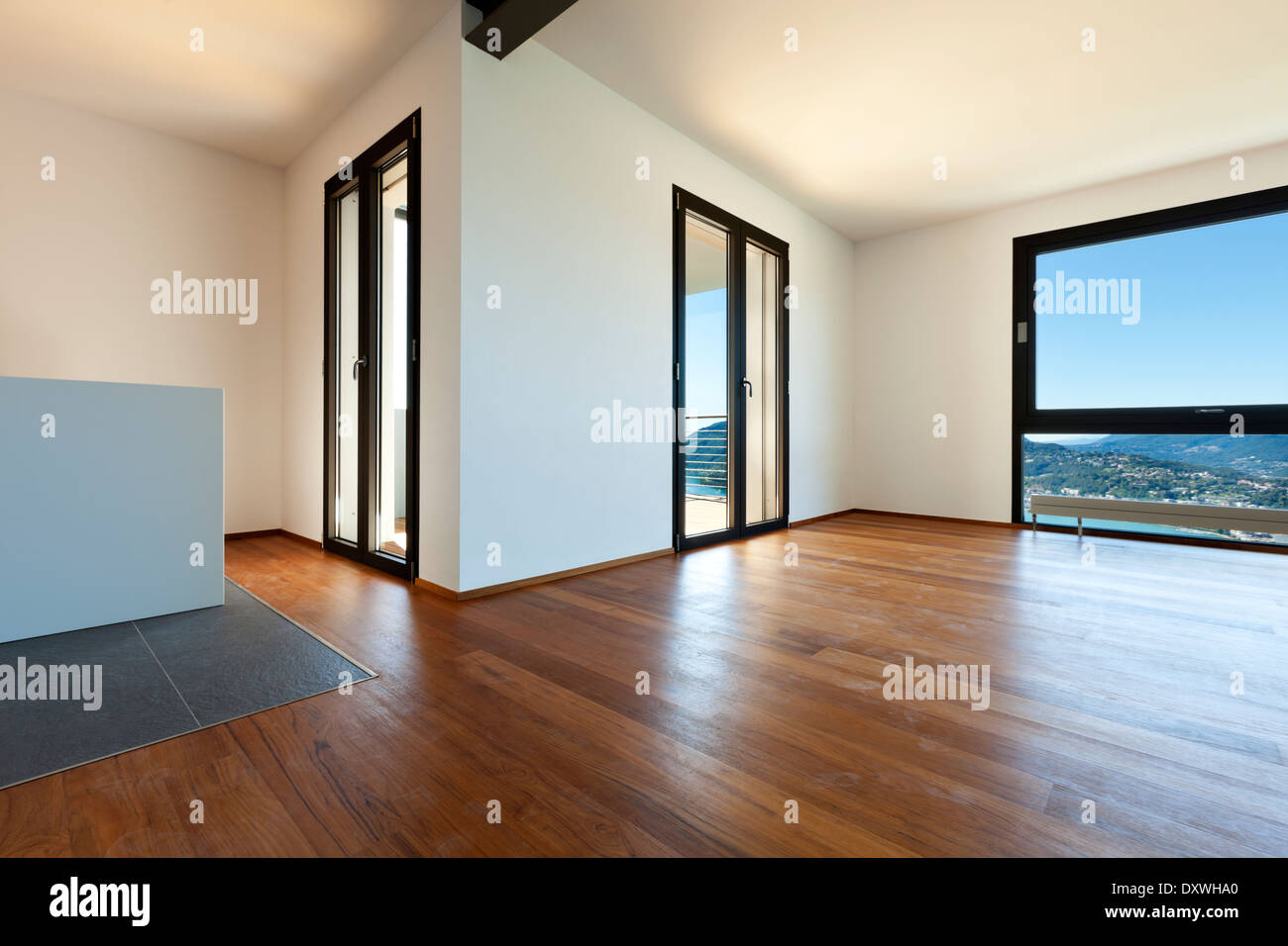 Modern apartment, large room, interior Stock Photo - Alamy