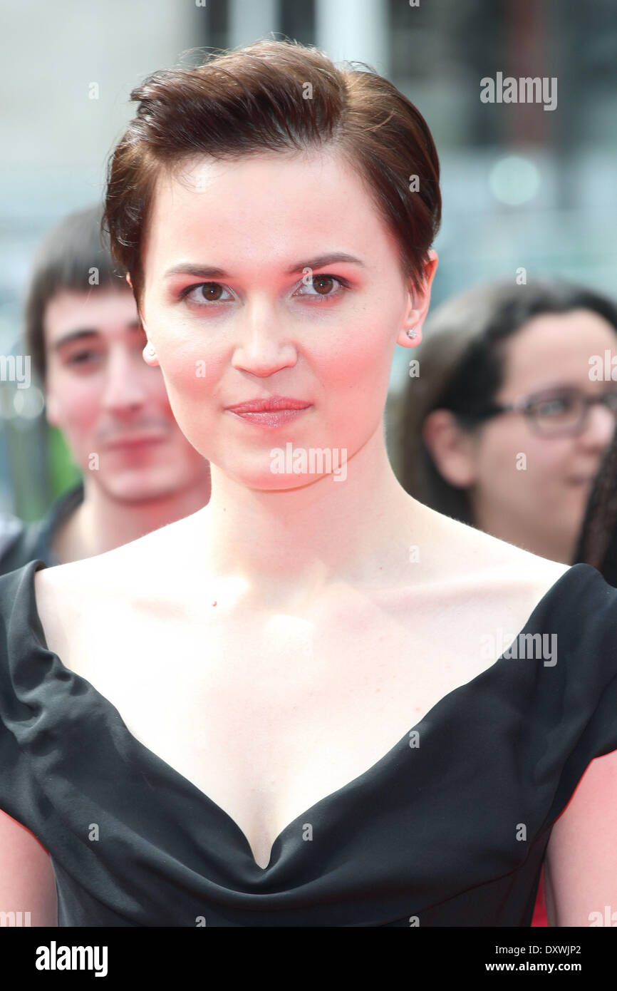 Veronica Roth arriving at the Divergent UK Premiere, at Odeon Leicester ...