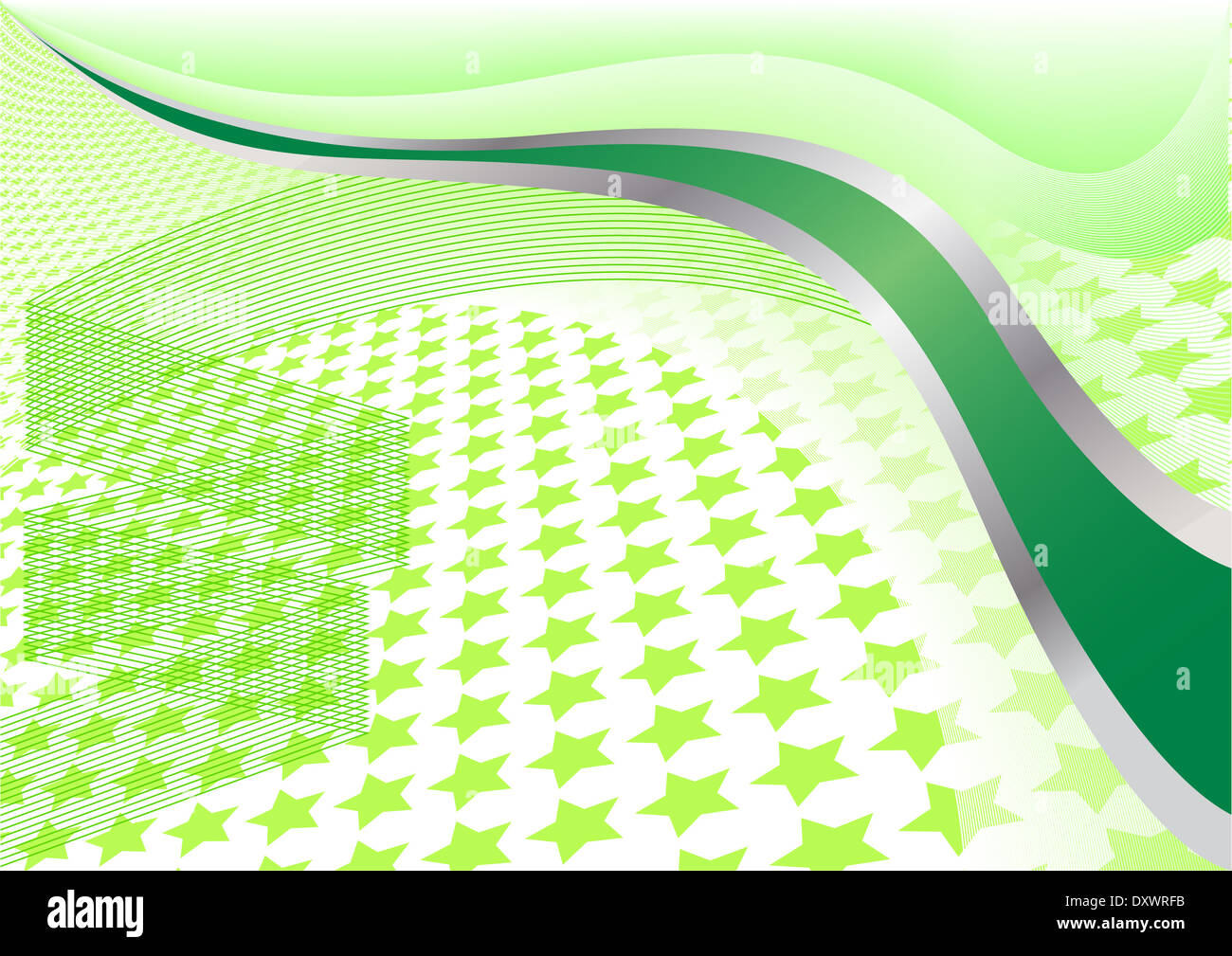 Vector green background with star; clip-art Stock Photo - Alamy
