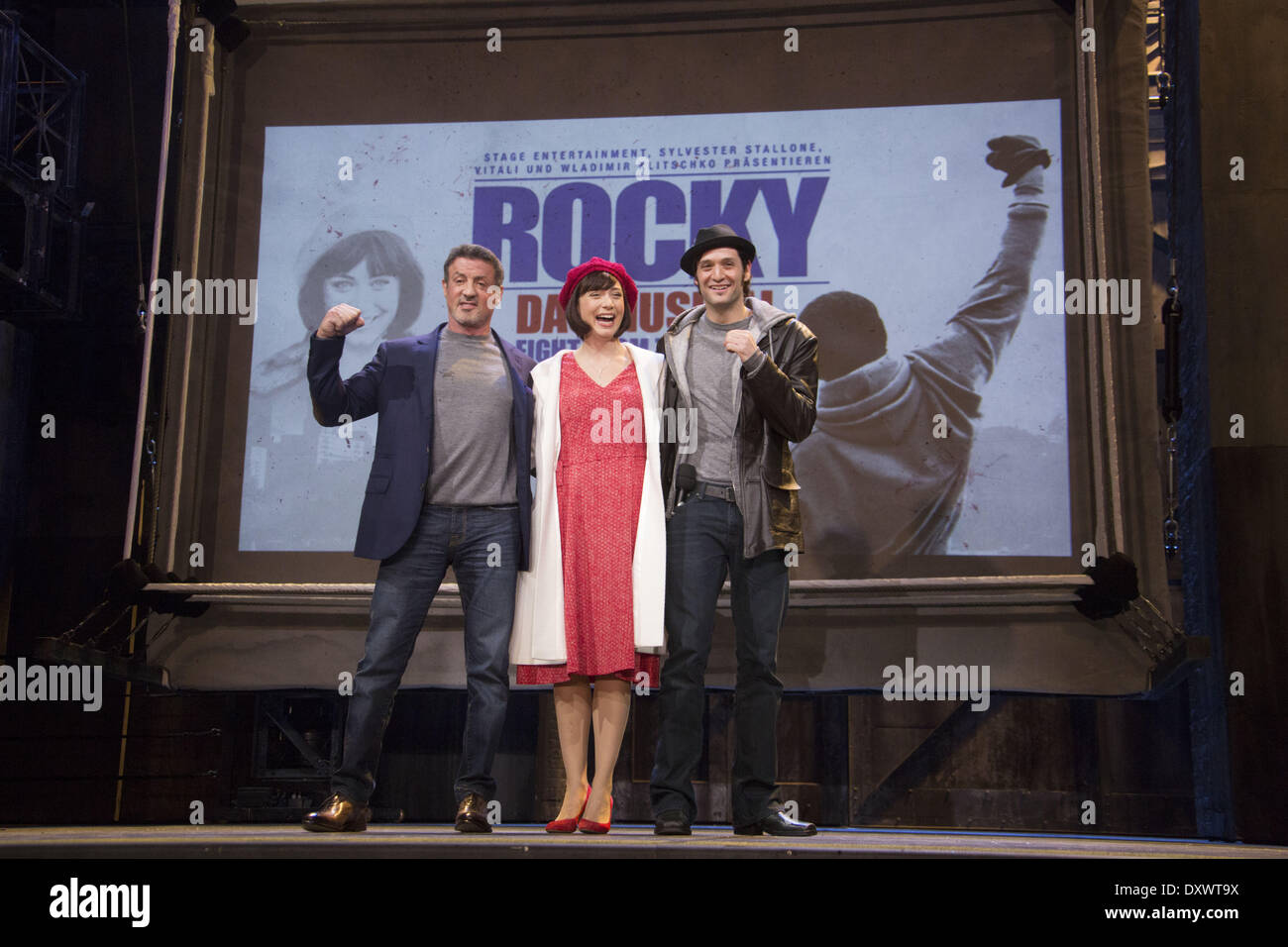 Sylvester Stallone Drew Sarich Wietske van Tongeren at press conference ...