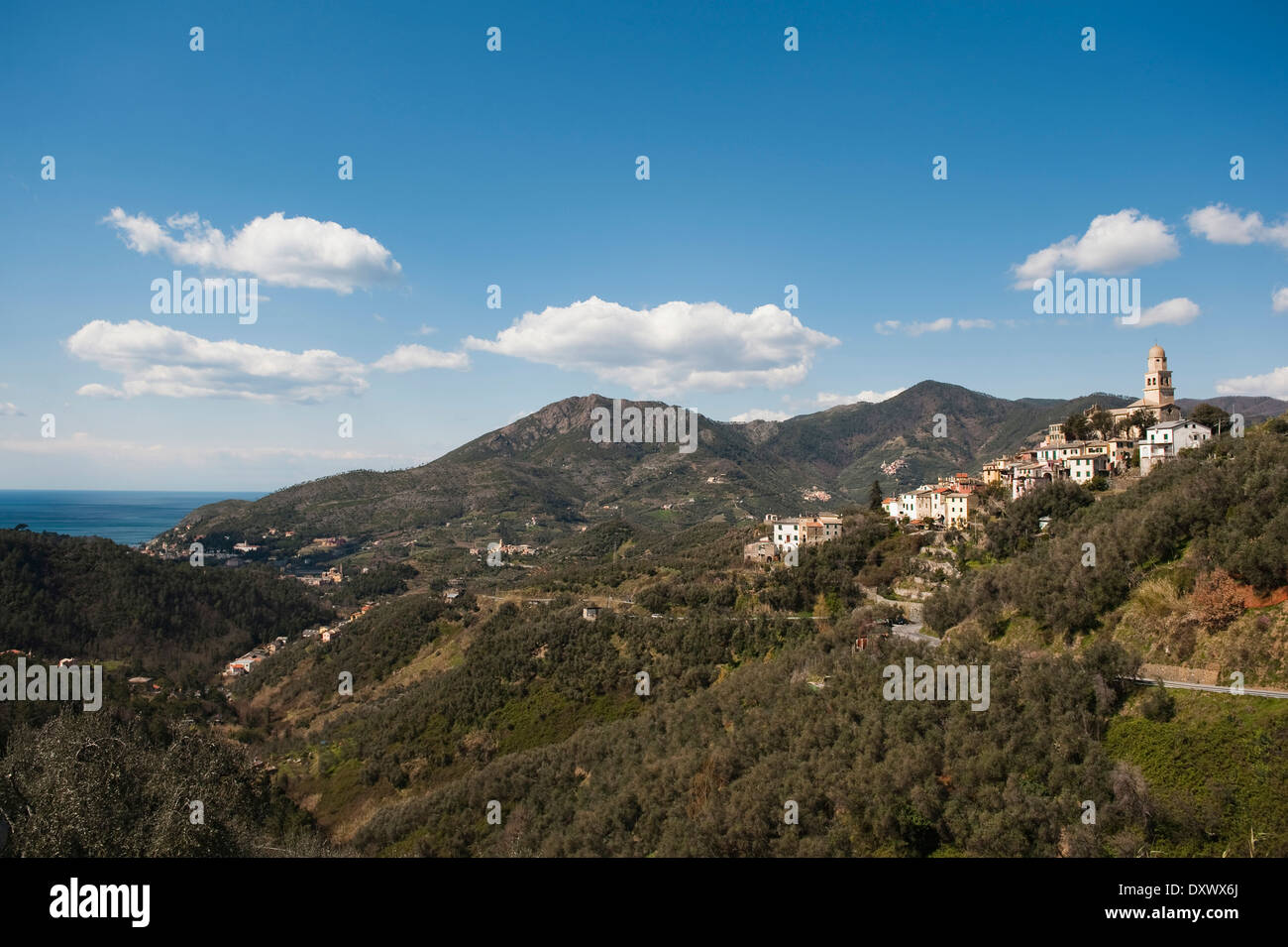 View of Legnaro, Levanto, Italian Riviera, Cinque Terre, Unesco World ...