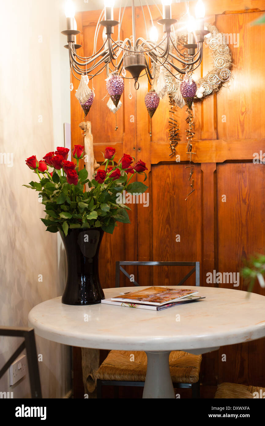 roses and candelabra Stock Photo - Alamy