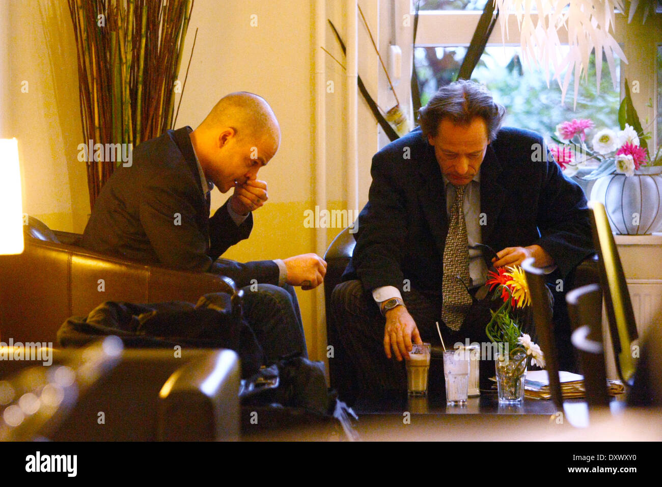 Ben Tewaag and his lawyer having a private conversation after hearing ...