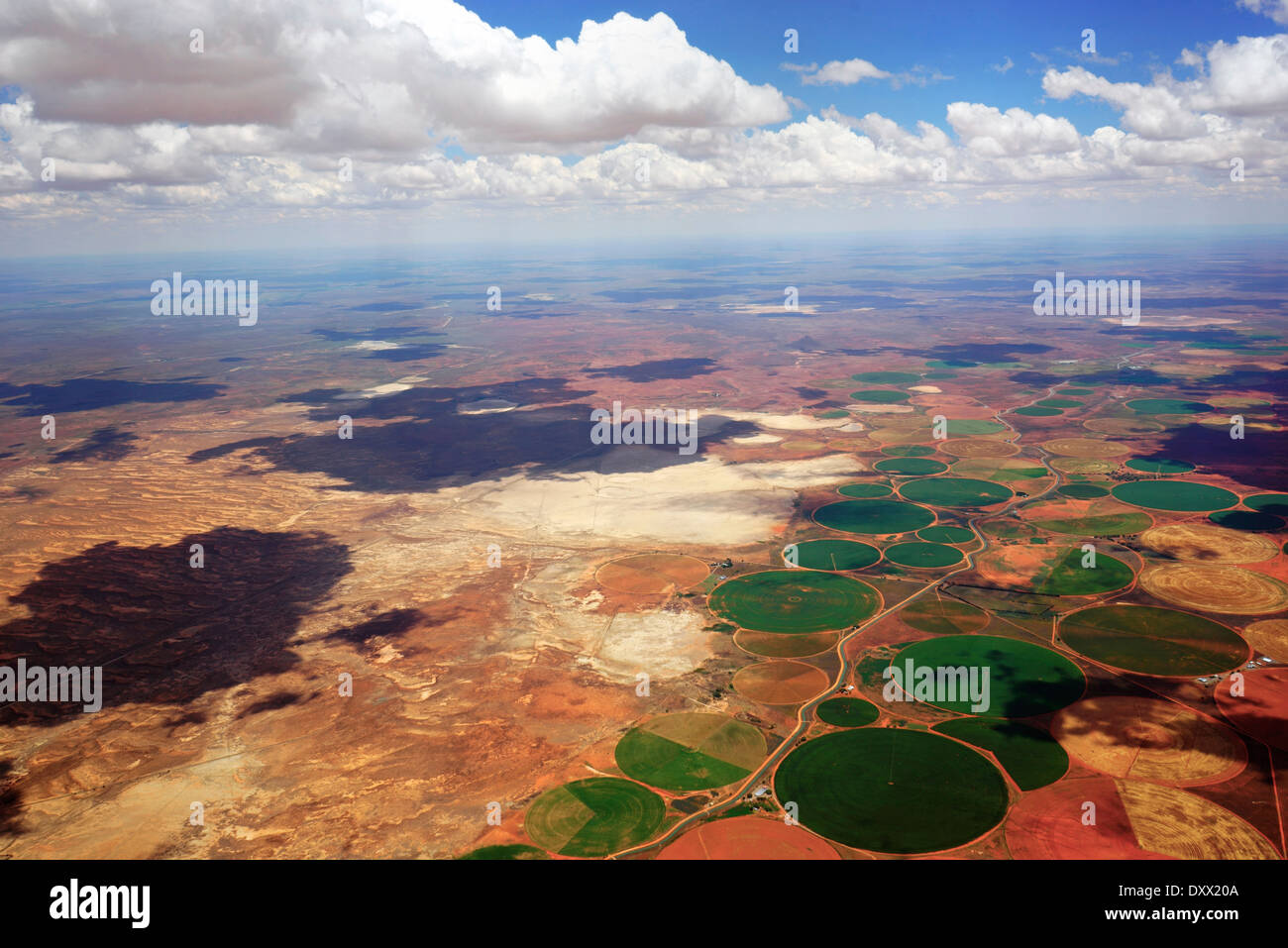 Aerial view circular fields irrigation hi-res stock photography and ...