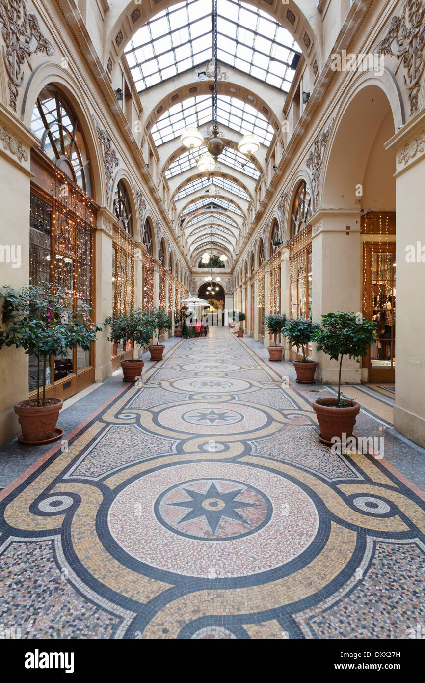 Galerie Vivienne shopping arcade, Paris, Region of Île-de-France ...