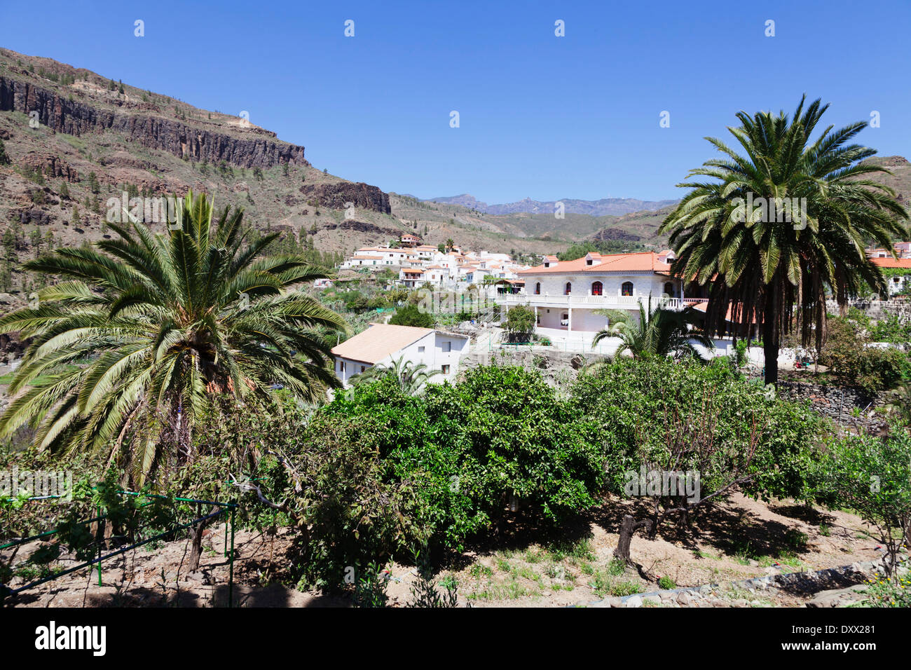 Village of Fataga, Gran Canaria, Canary Islands, Spain Stock Photo - Alamy