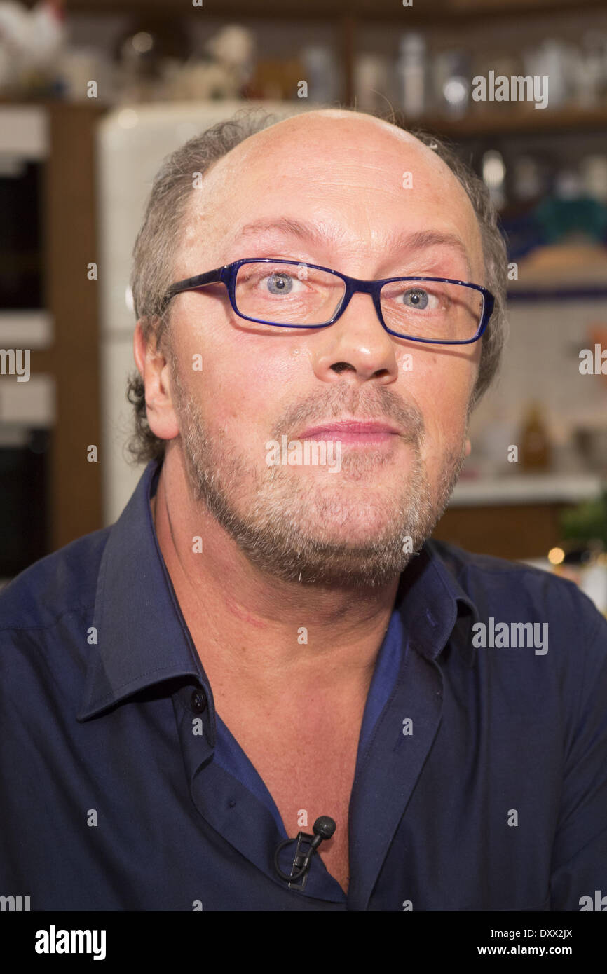 Hans Werner Olm recording a carnival episode of German cooking show ...