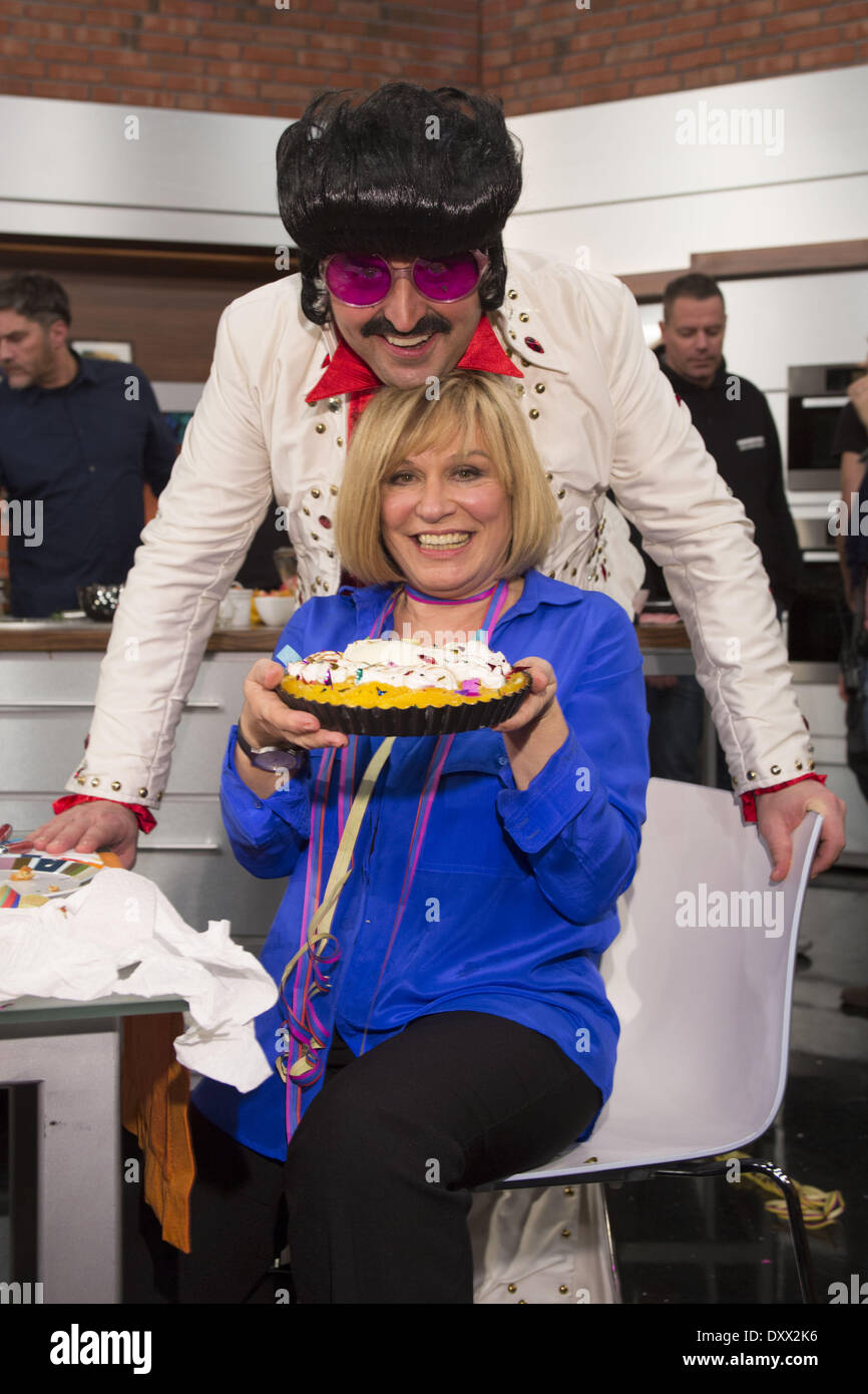 Johann Lafer Mary Roos recording a carnival episode of German cooking ...