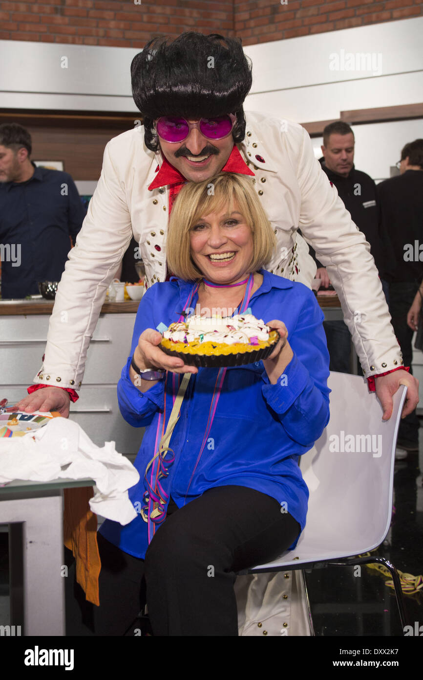 Johann Lafer Mary Roos recording a carnival episode of German cooking ...