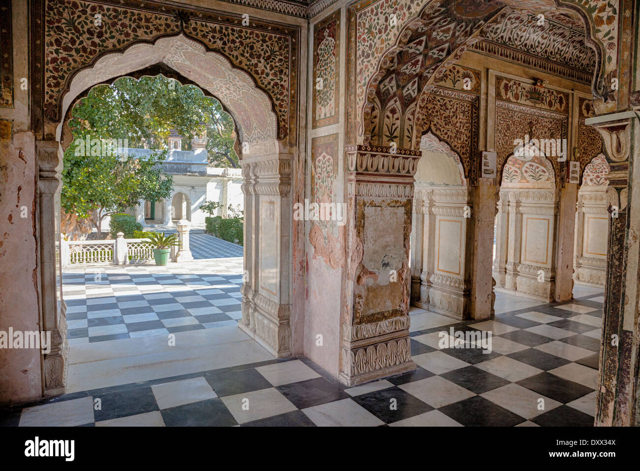 India, Dehradun. A Sikh Temple built in 1707--the Durbar Shri Guru Ram ...