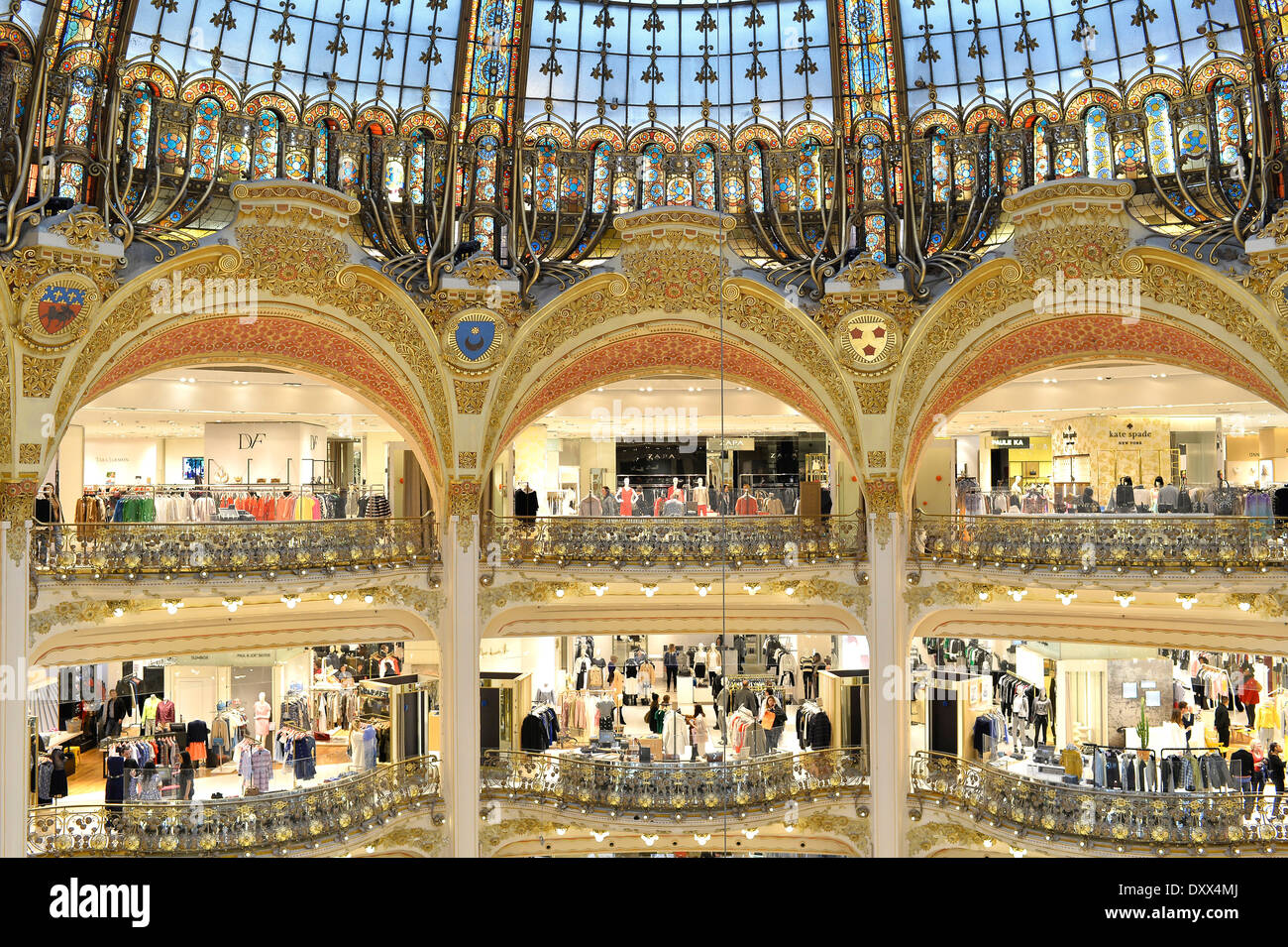 Galeries Lafayette department store, Paris, Île-de-France, France Stock ...