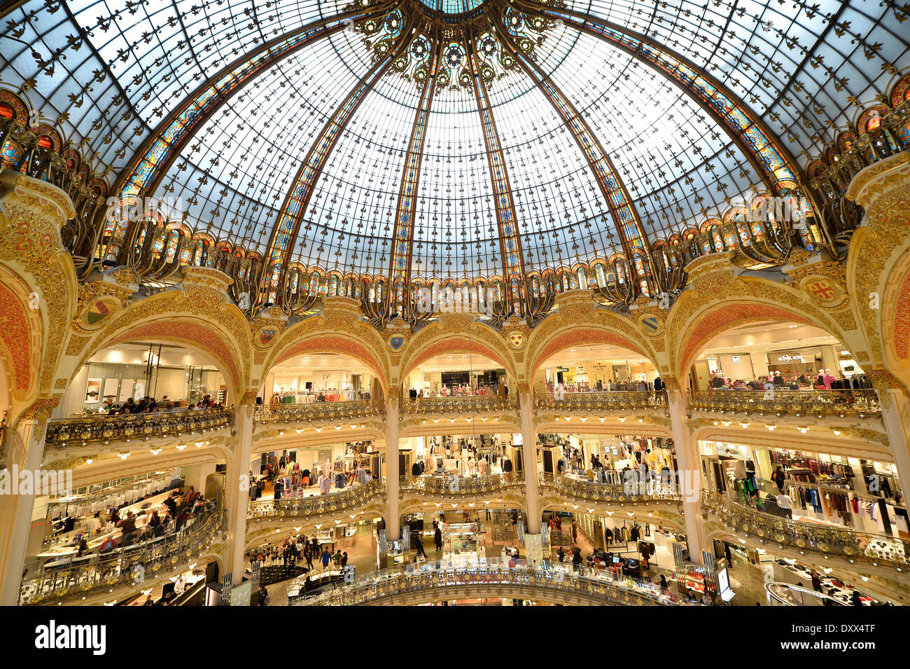 Dome of the Galeries Lafayette department store, Paris Stock Photo ...