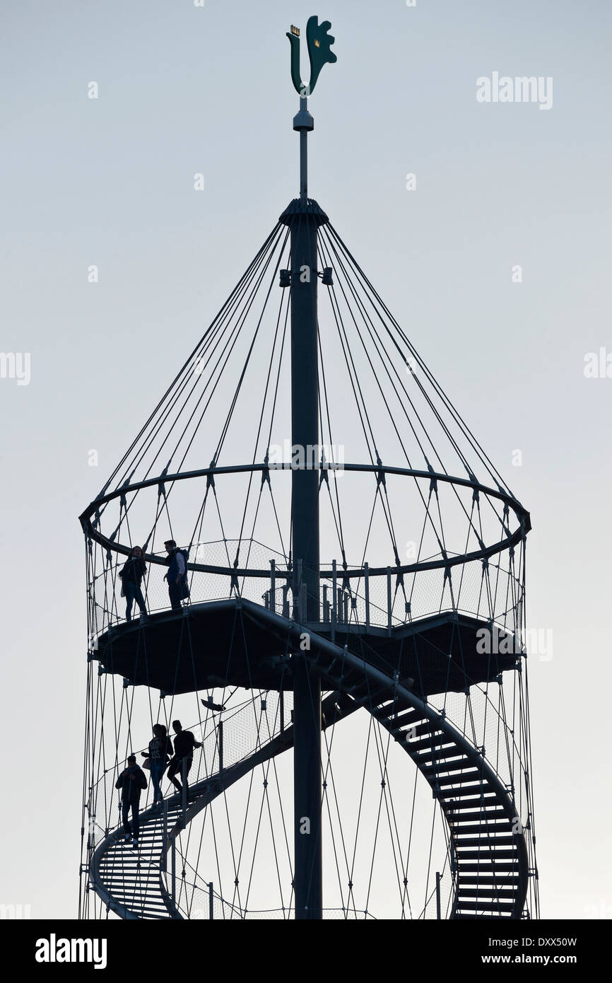 Killesberg Tower, visitors, Killesbergpark, Stuttgart, Baden ...