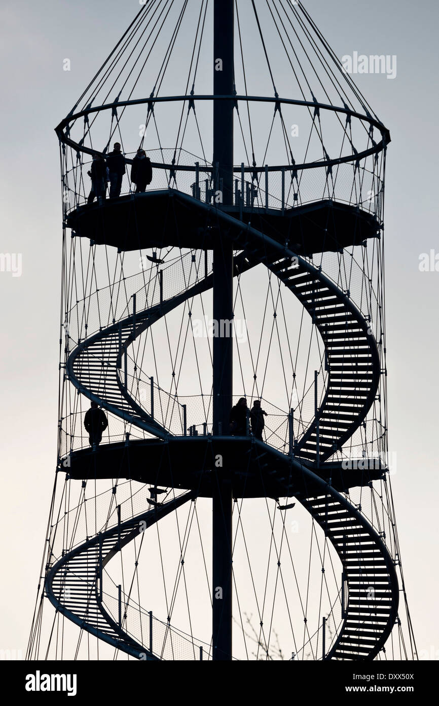 Killesberg Tower, visitors, Killesbergpark, Stuttgart, Baden ...