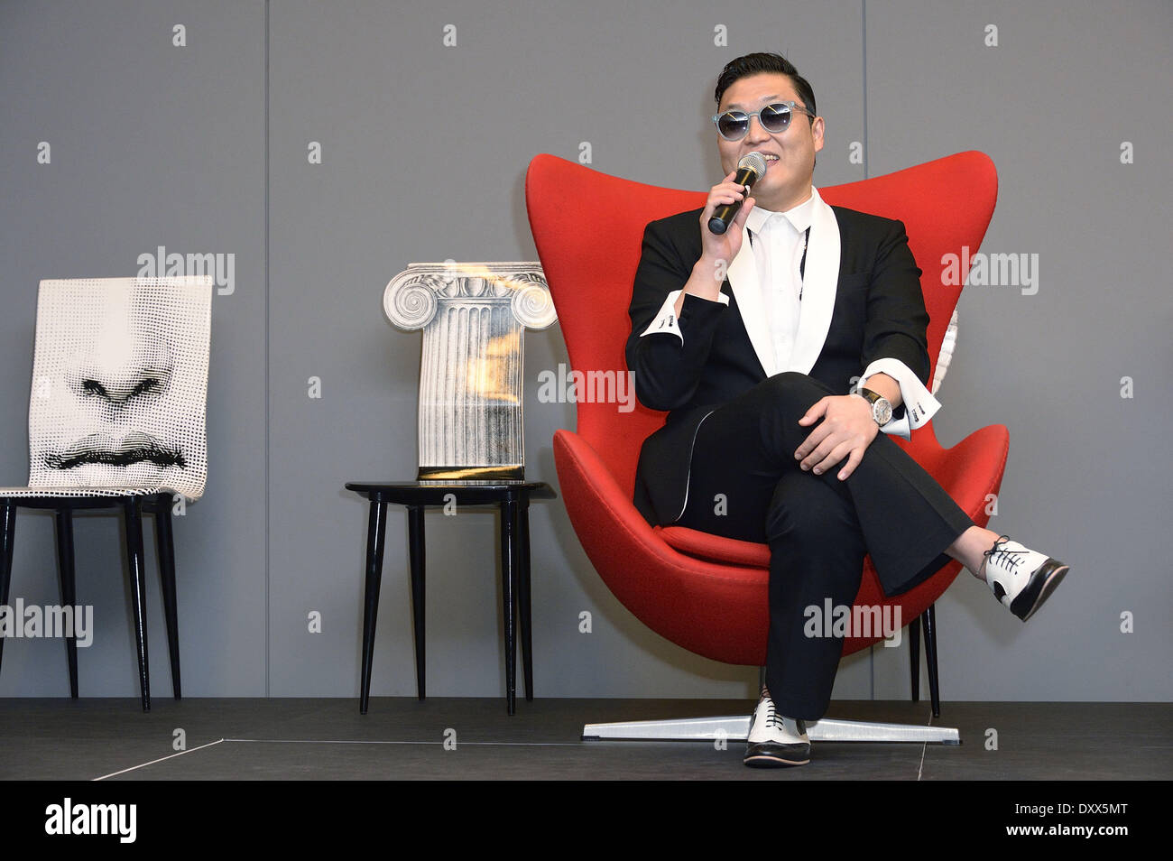 Gangnam singer PSY aka Park Jae-sang attends a Press conference at the ...