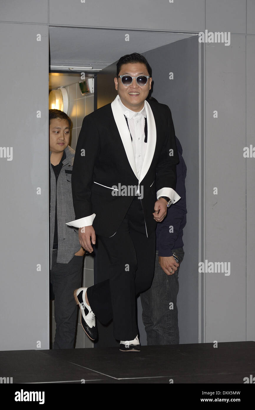 Gangnam singer PSY aka Park Jae-sang attends a Press conference at the ...