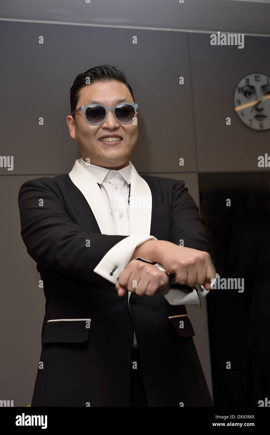 Gangnam singer PSY aka Park Jae-sang attends a Press conference at the ...