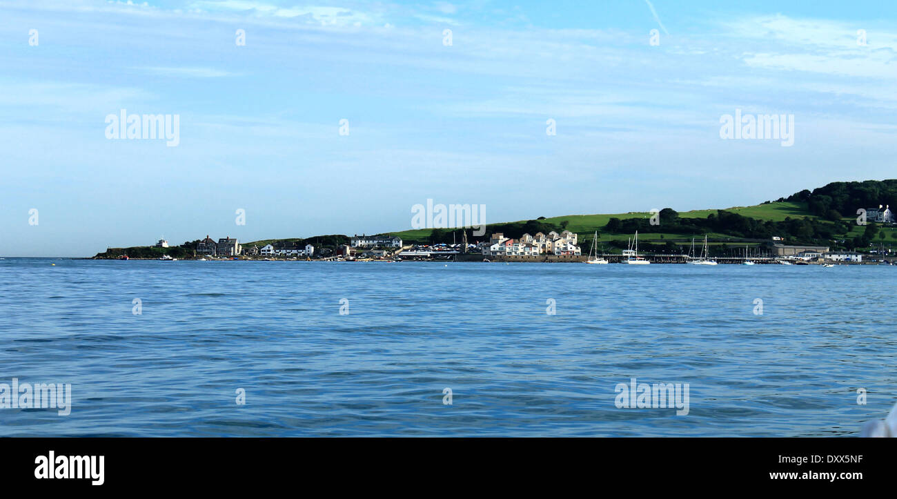 A view of Peveril Point, Swanage, taken from the sea Stock Photo - Alamy