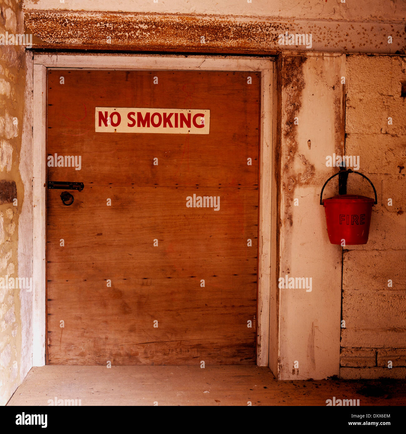 Industrial fire exit dating back to 1950s Stock Photo - Alamy