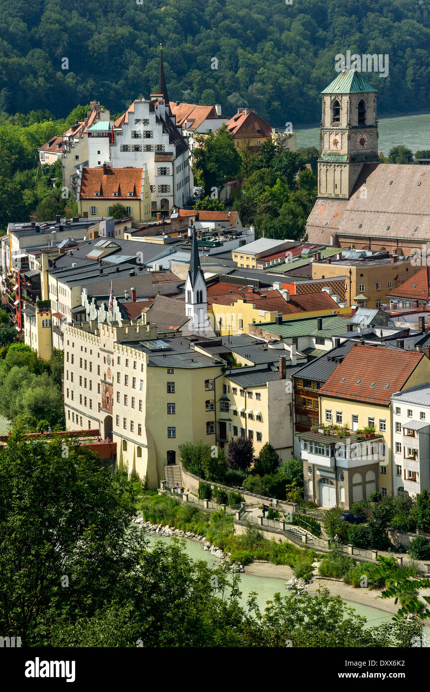 Townscape of Wasserburg am Inn, Upper Bavaria, Bavaria, Germany Stock ...