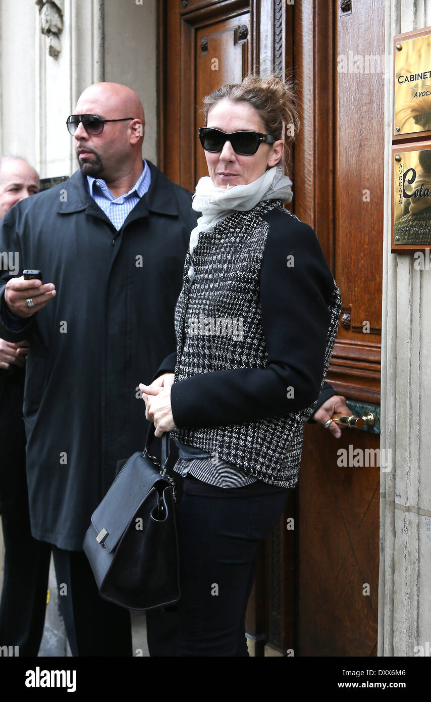 Celine Dion visits an ear/nose/ throat doctor while promoting her new ...