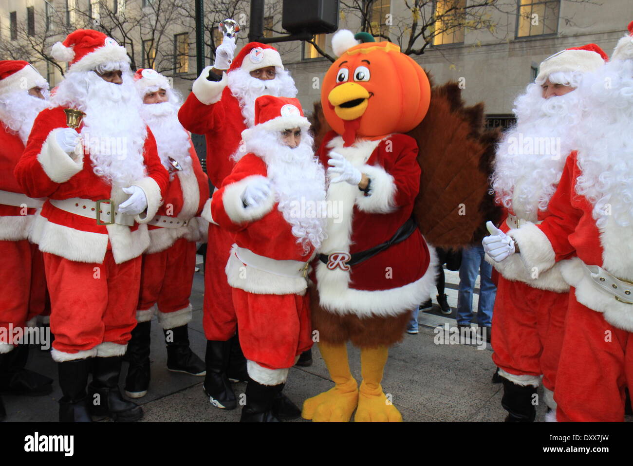 More than 50 fully dressed Santas attended the 110th Annual Sidewalk ...