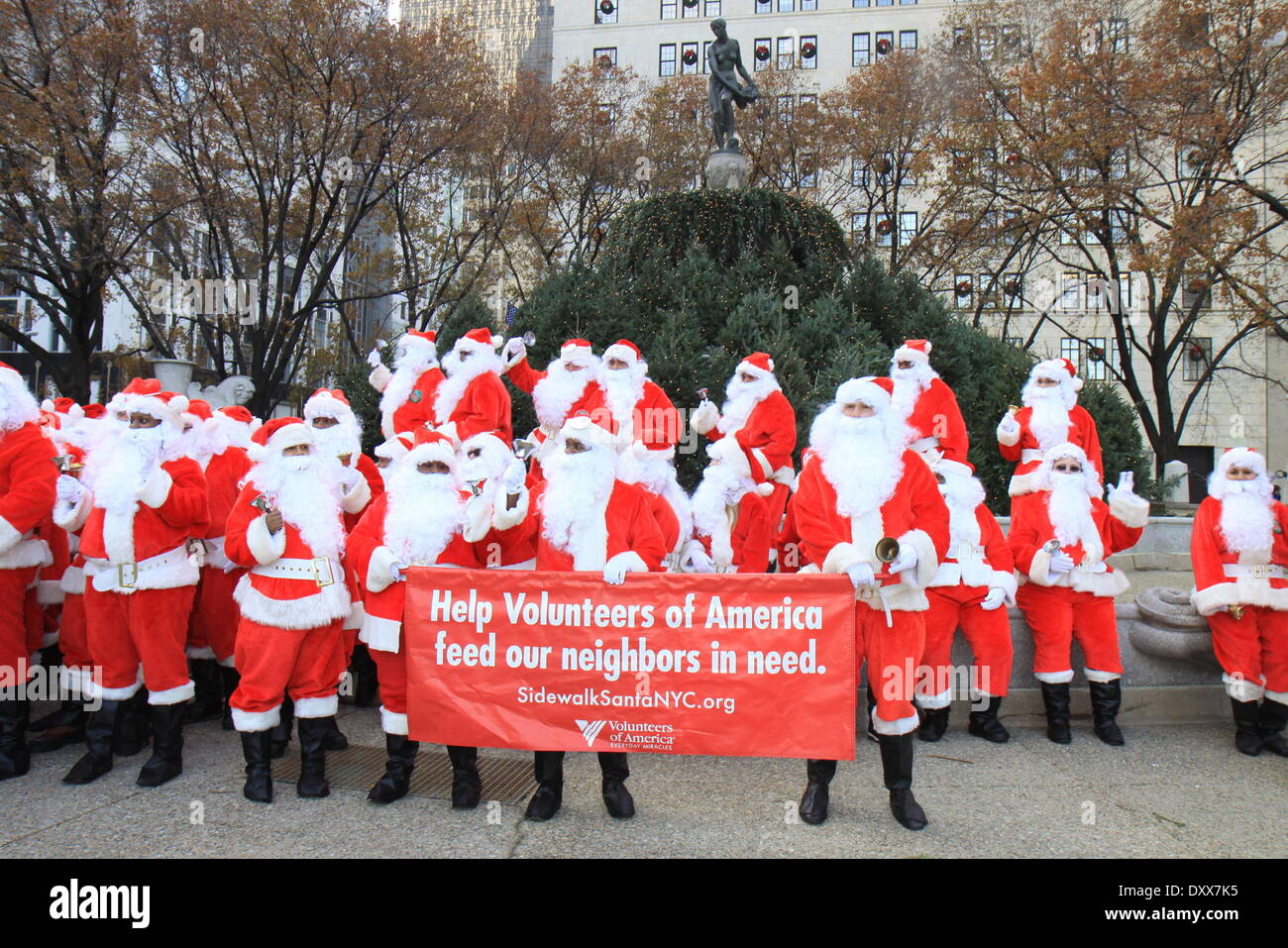 More than 50 fully dressed Santas attended the 110th Annual Sidewalk ...