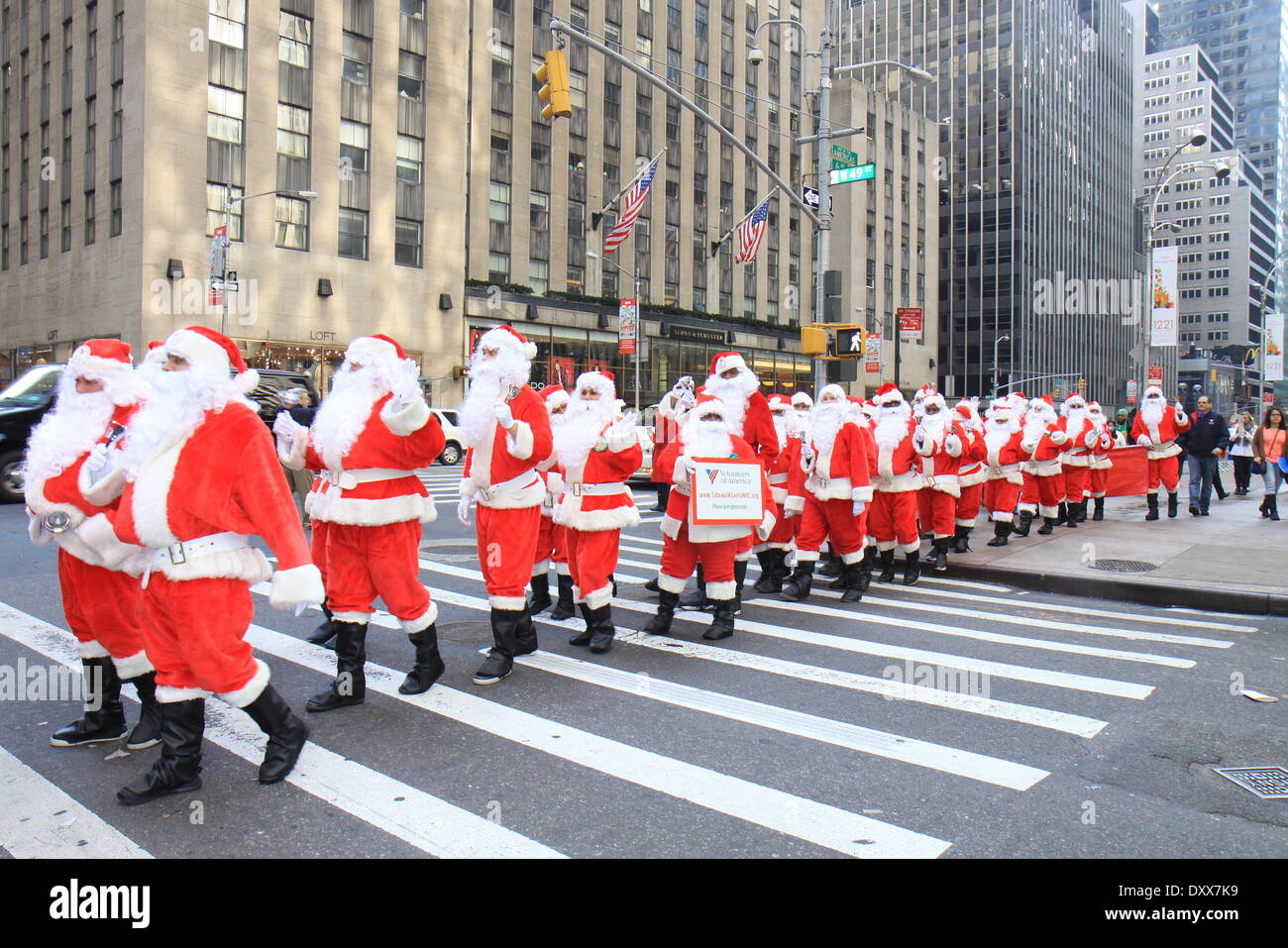 More than 50 fully dressed Santas attended the 110th Annual Sidewalk ...