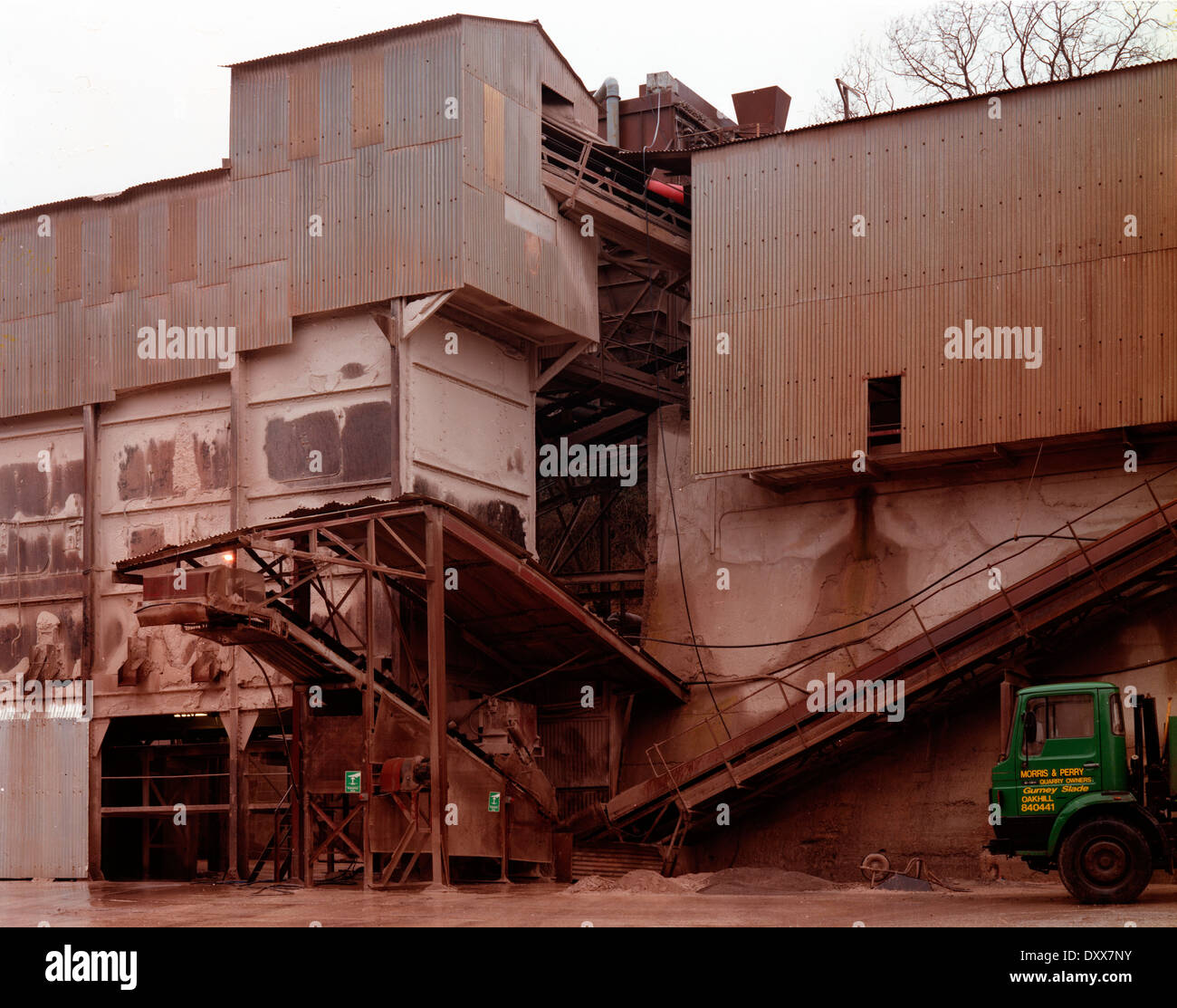 Somerset quarry in the 1980s, UK Stock Photo - Alamy