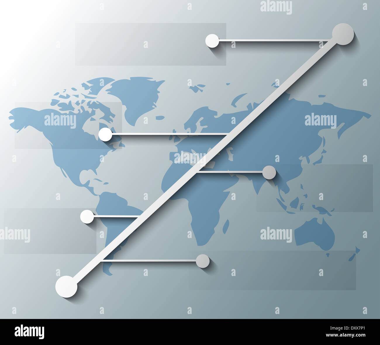 illustration of infographic with lines and world map Stock Photo - Alamy