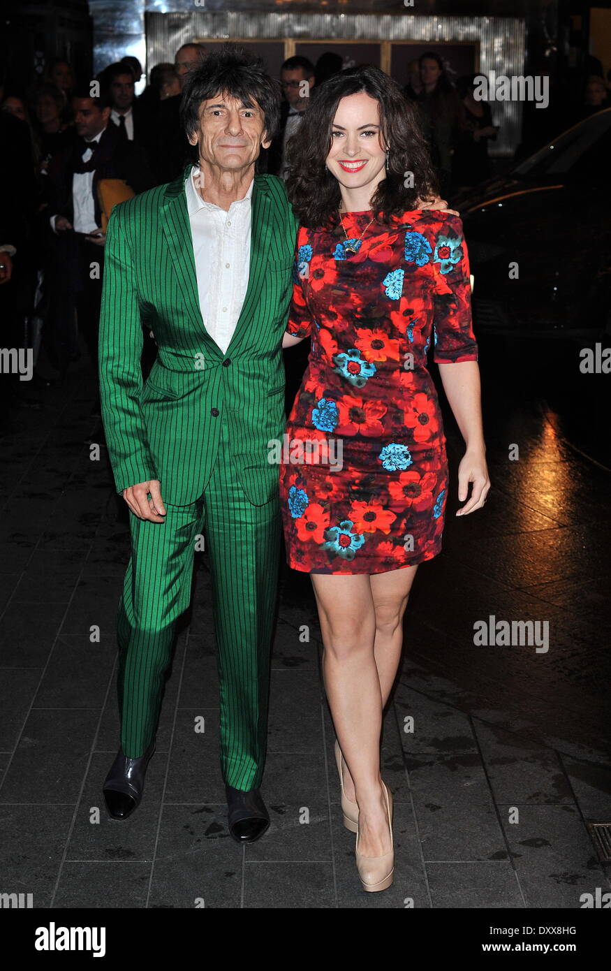 Ronnie Wood and Sally Humphreys The British Fashion Awards held at the ...