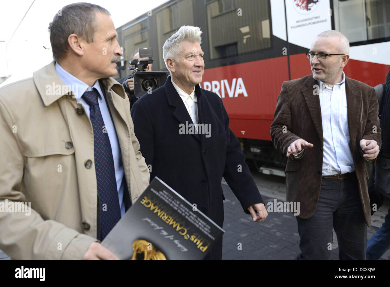 American film director David Lynch visits a railway vehicle factory ...