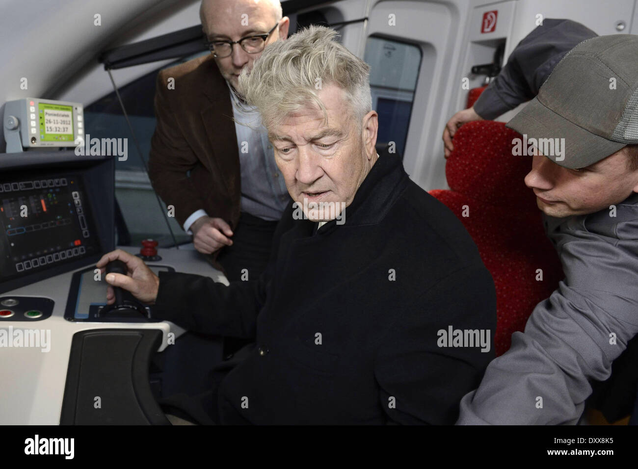 American film director David Lynch visits a railway vehicle factory ...