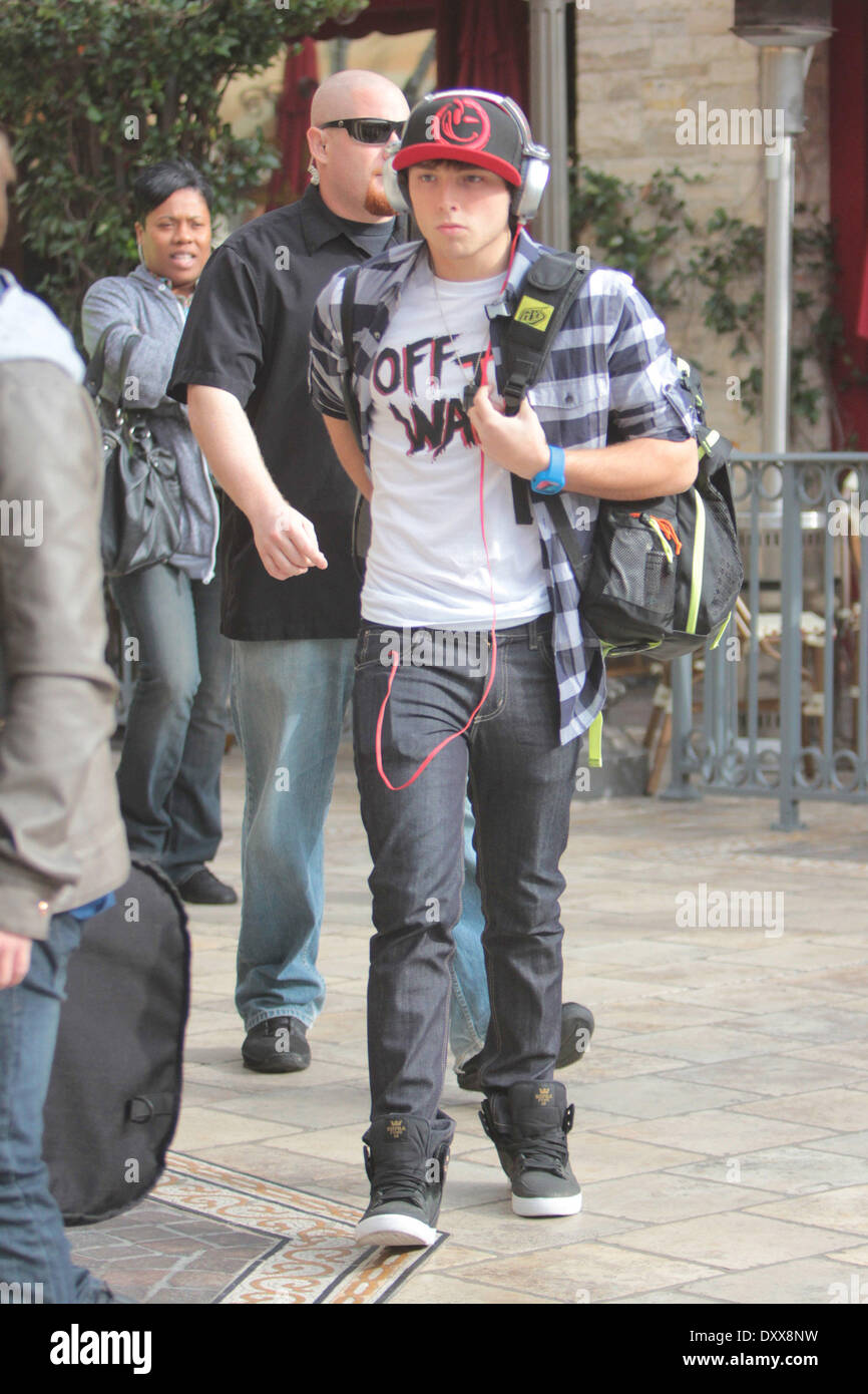 Emblem 3 X Factor Celebrities arrive at 'Extra' at The Grove Los ...