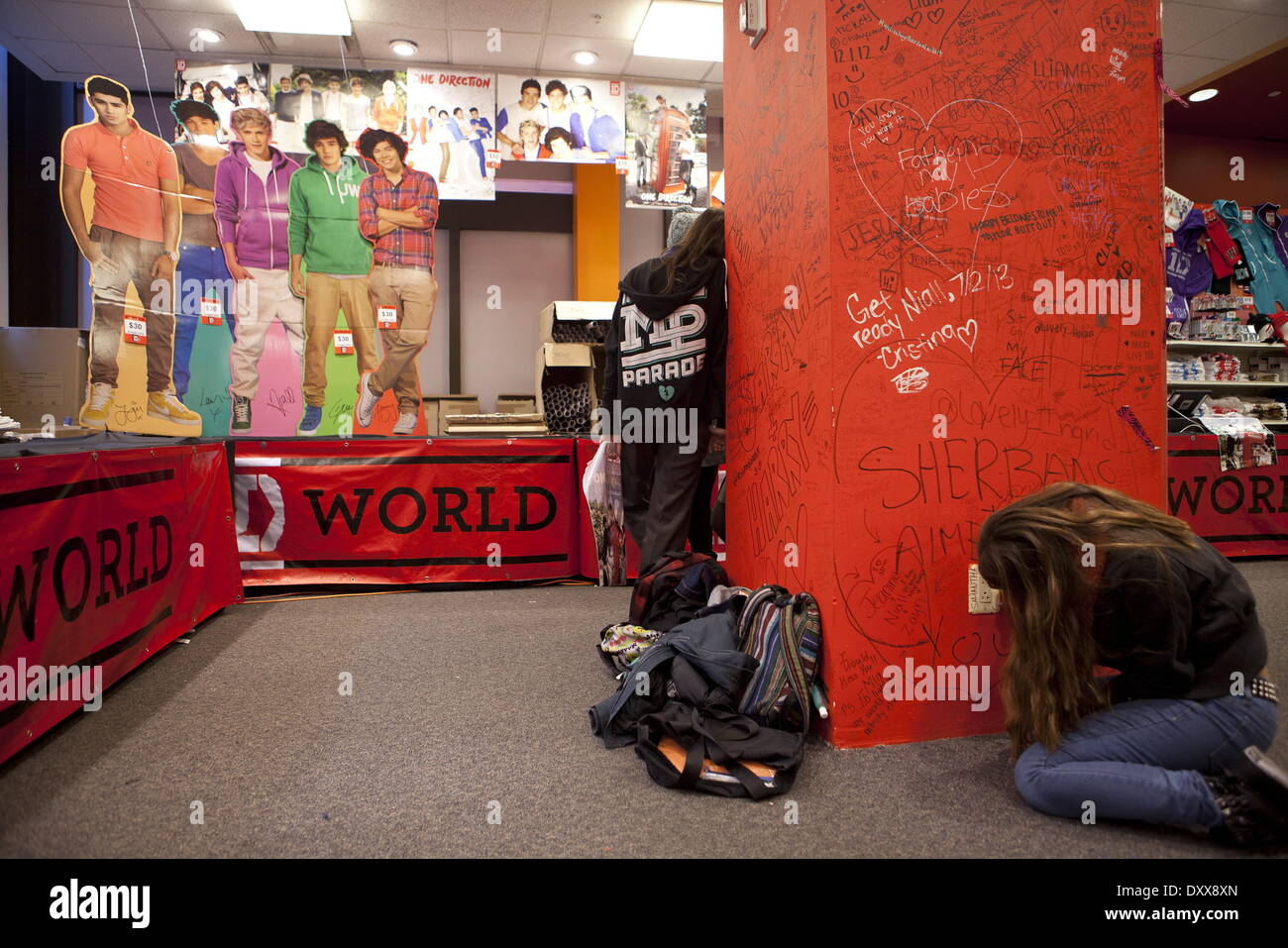 One Direction fans visit the new '1D World' Pop Up Store where they can ...