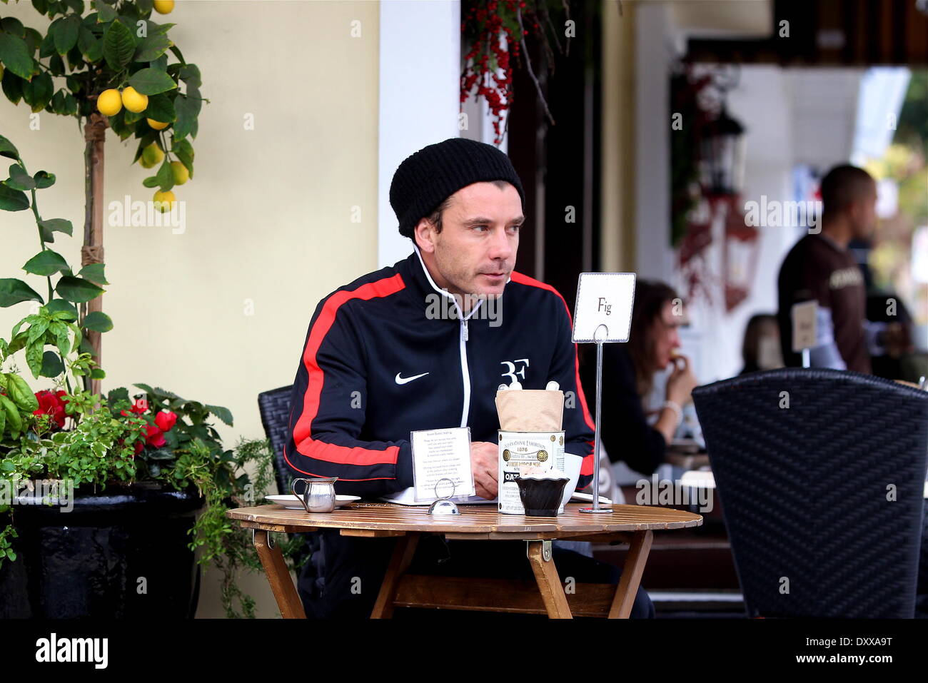 Gavin Rossdale reads at a cafe in Sherman Oaks Los Angeles California ...