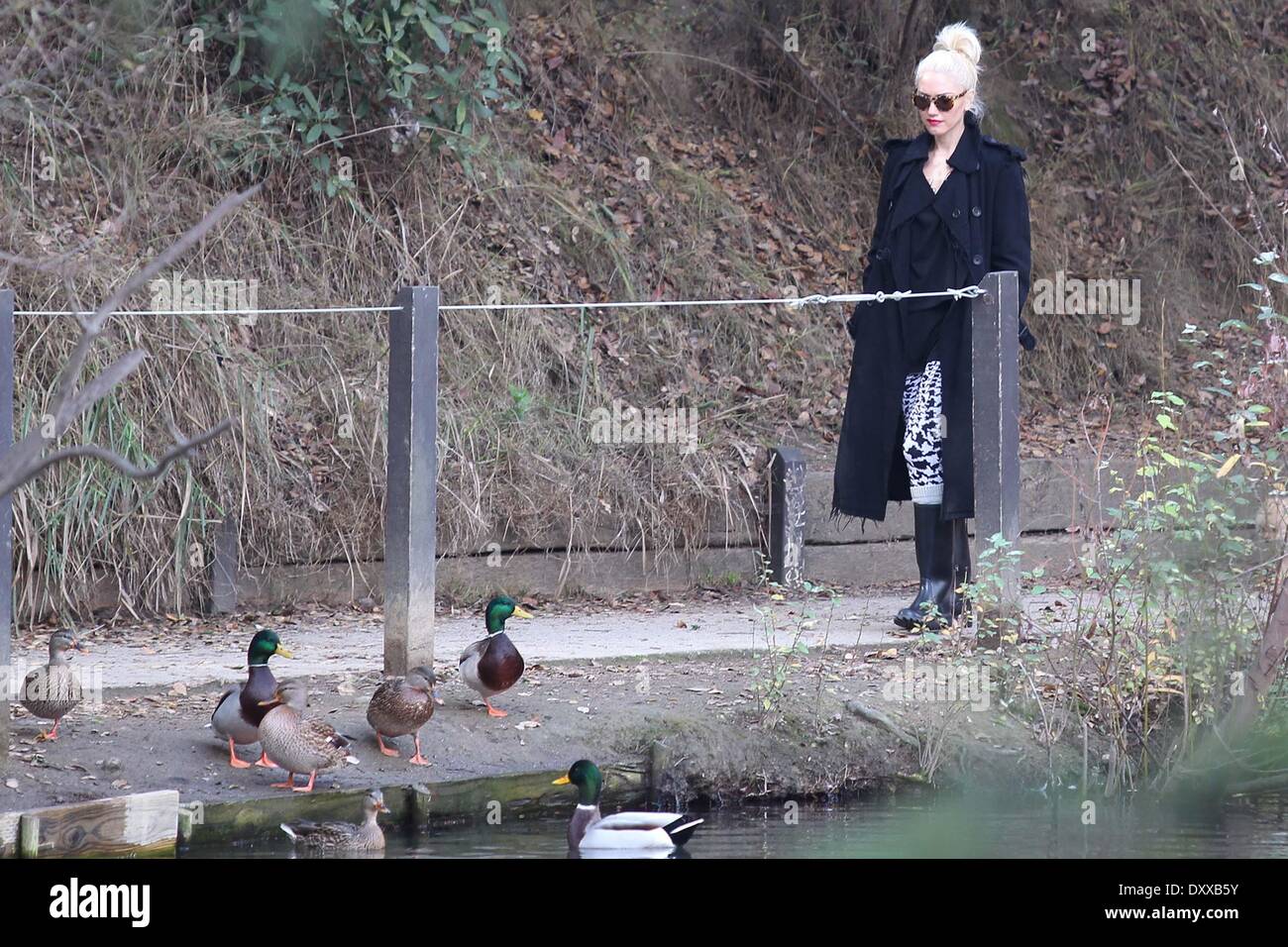 Gwen Stefani takes her son Zuma Rossdale and the family dog to park Los ...