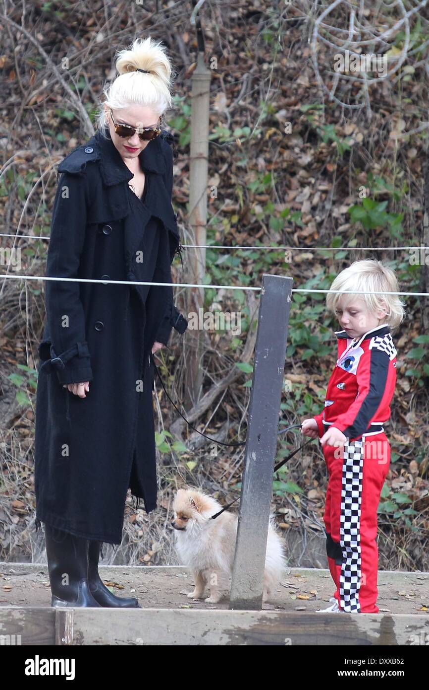 Gwen Stefani takes her son Zuma Rossdale and the family dog to park Los ...