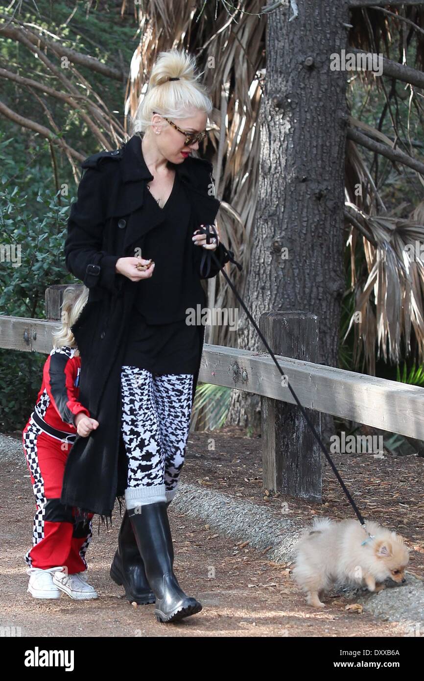 Gwen Stefani takes her son Zuma Rossdale and the family dog to park Los ...