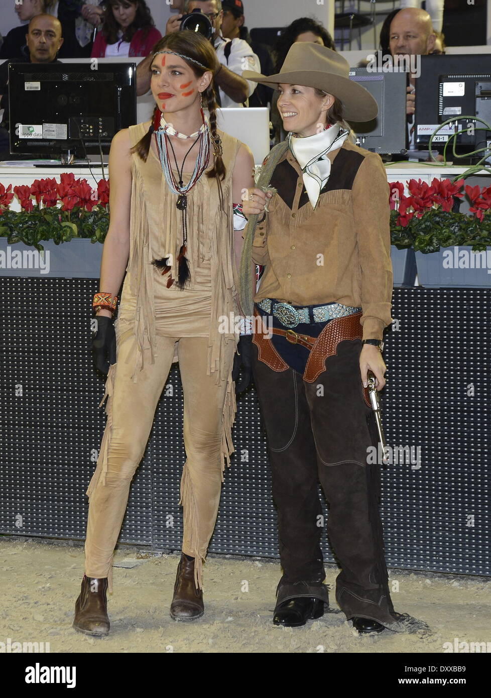 Charlotte Casiraghi and Edwina Alexander Gucci Paris Masters 2012 at ...