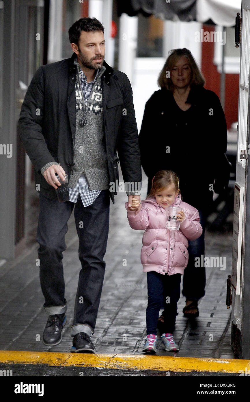 Ben Affleck Seraphina Affleck and Chris Affleck Ben Affleck leaving The ...