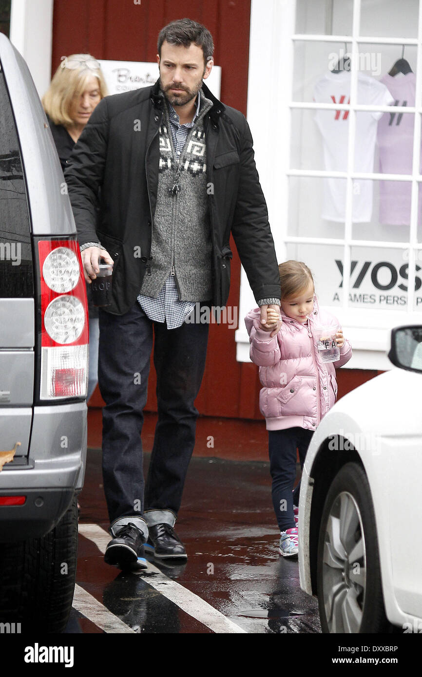 Ben Affleck Seraphina Affleck and Chris Affleck Ben Affleck leaving The ...