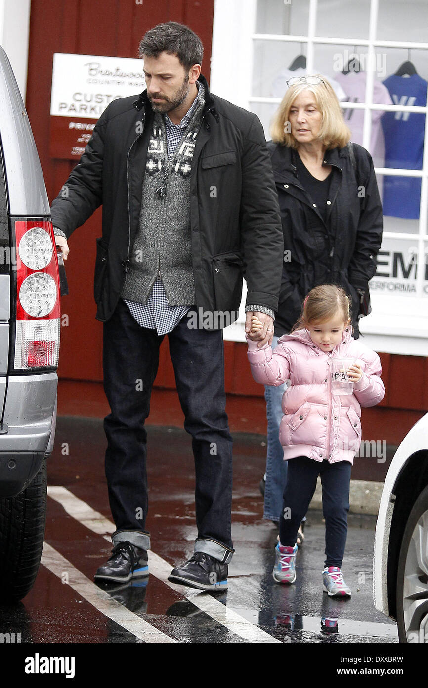 Ben Affleck Seraphina Affleck and Chris Affleck Ben Affleck leaving The ...