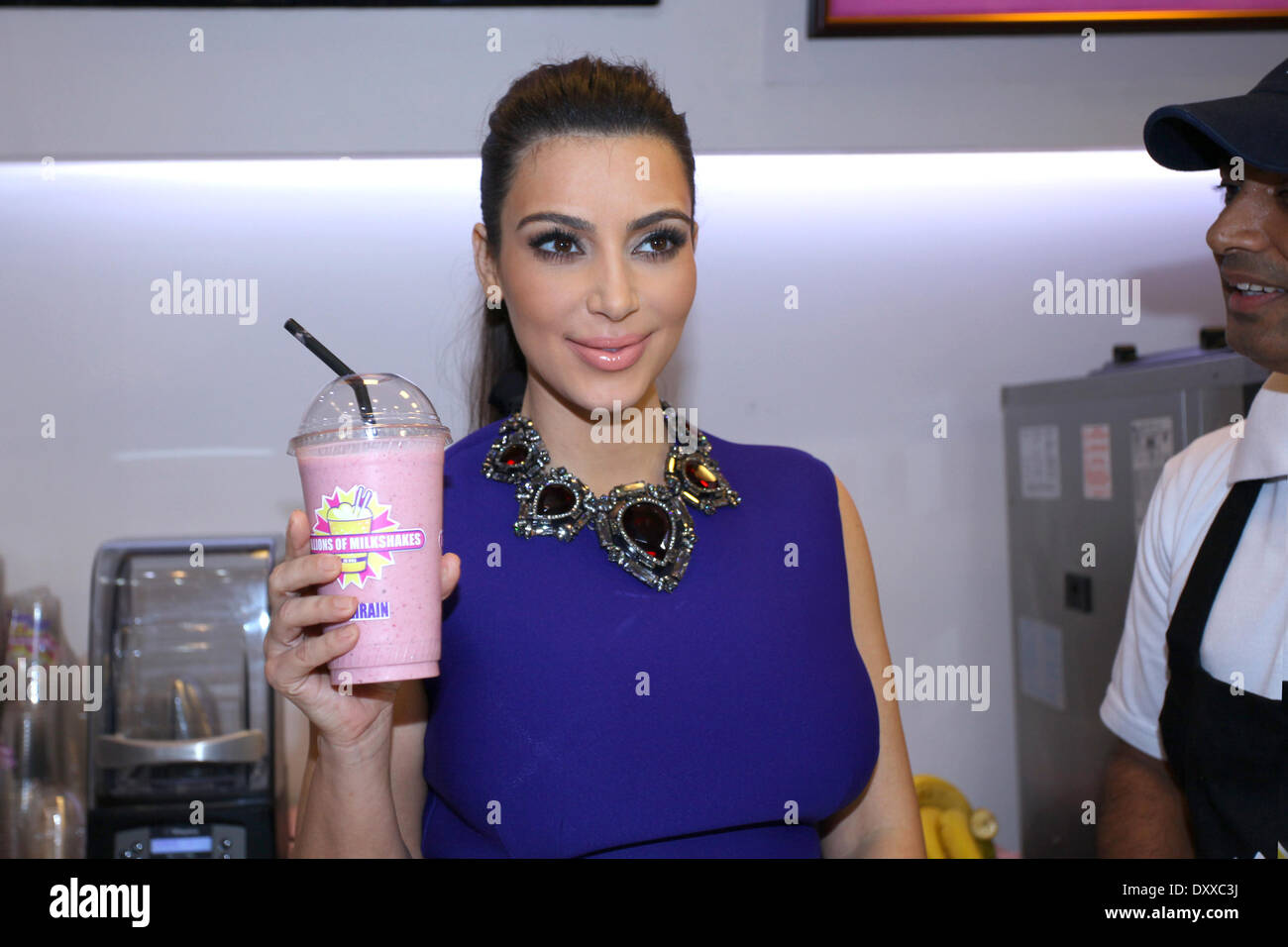 Kim Kardashian promotes her signature milkshake during a Millions of ...
