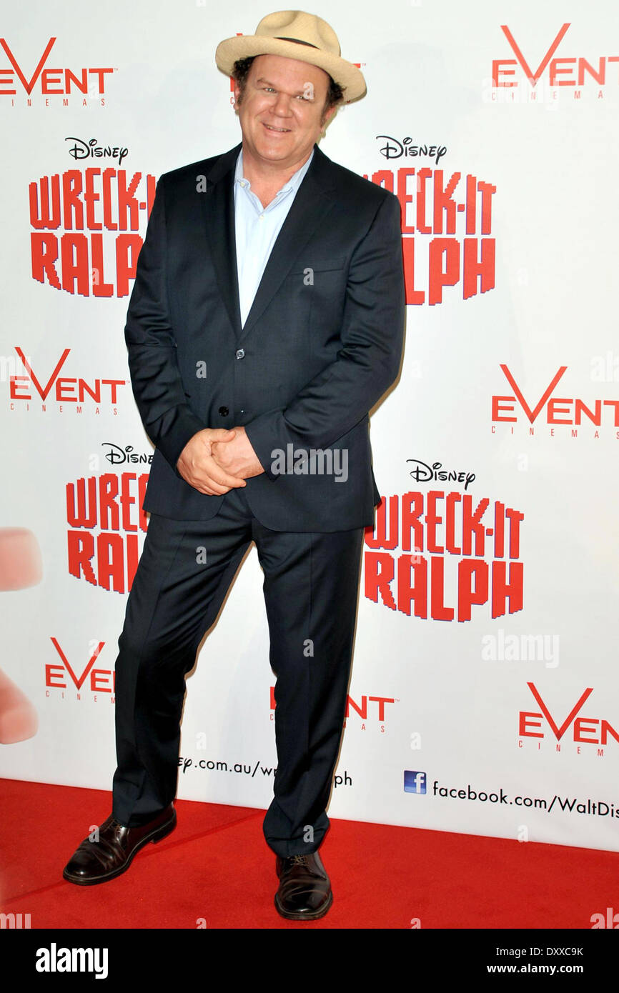 John C Reilly arrives at the 'Wreck It Ralph' Australian premiere ...