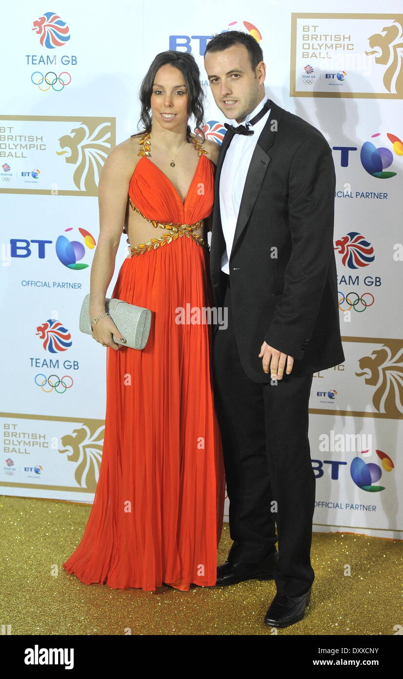 Beth Tweddle and guest BT British Olympic Ball held at the Grosvenor ...